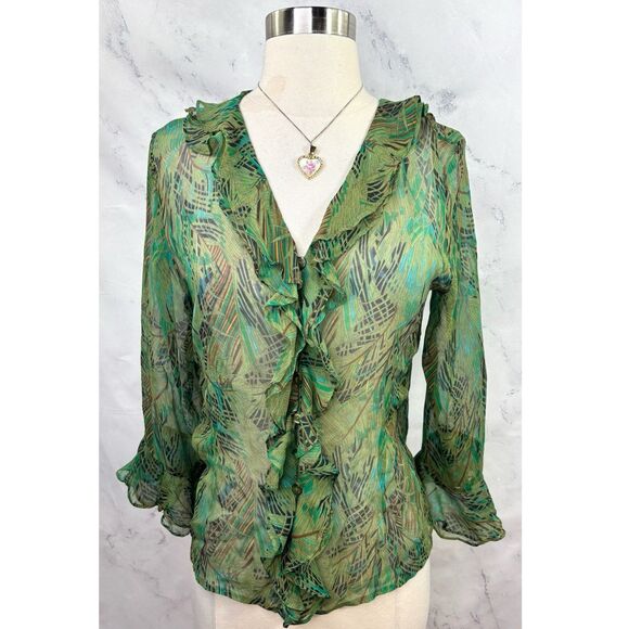 Edward | Tops | Vintage Y2k Edward Silk Blouse Top M Fairy Whimsigoth ...